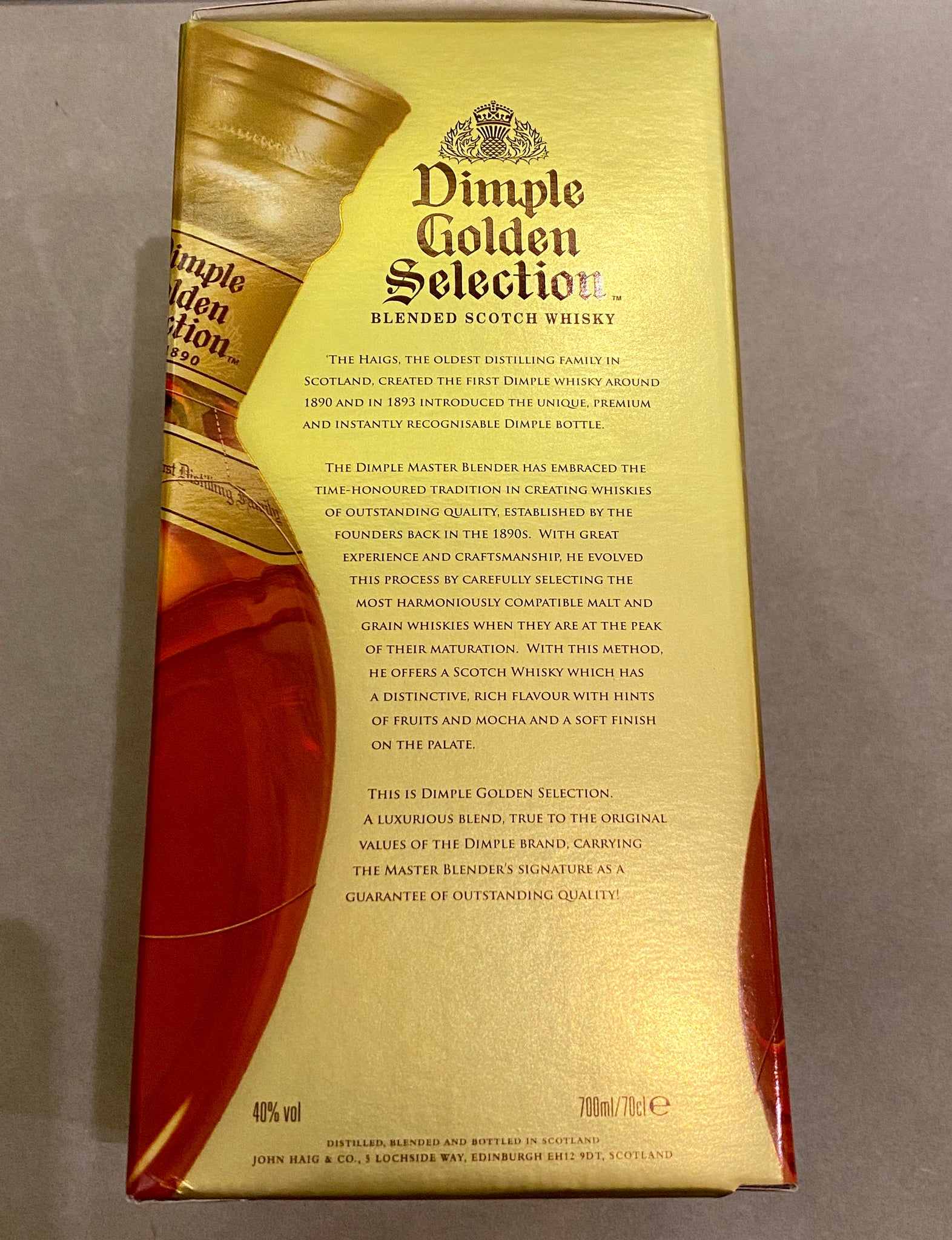 Dimple Golden Selection Blended scotch Whisky – LUXOFORCE